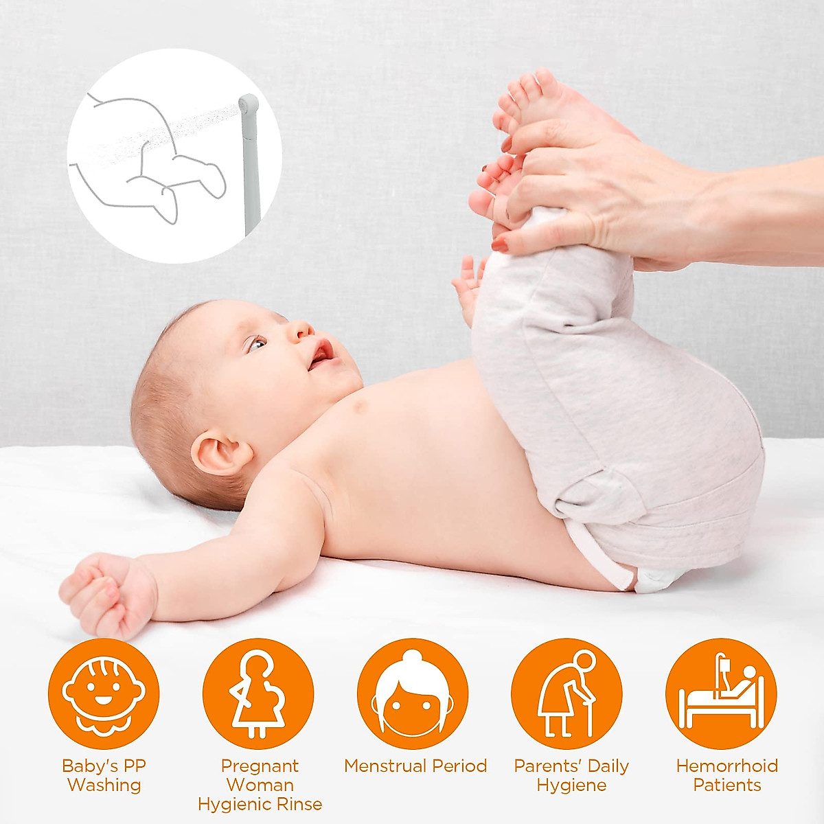 Travel Portable Bidet - Foldable Handheld Bidet Sprayer, with H/L 2 Electric Modes, Toilet Paper Substitutes, for Personal Hygiene Cleaning/Postpartum Care/perineal & Hemmoroid Nursing