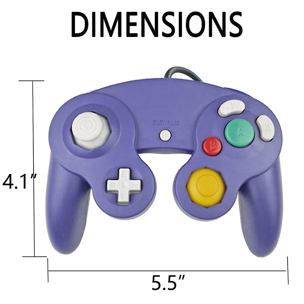 Reiso Classic NGC Wired USB Controller for Windows PC MAC (Purple)