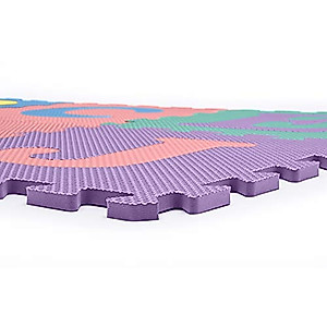 Norsk Multi-Color 12 in. x 12 in. x 0.43 in. ABC Mats (26-Pack)