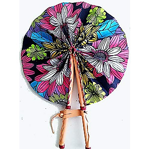 African Fabric Handfans
