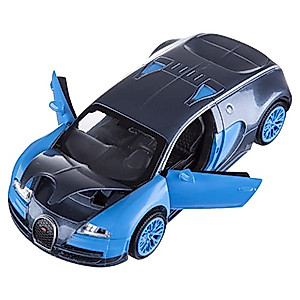 ZHMY 1:32 Bugatti Veyron Alloy Diecast car Model Collection Light&Sound Blue