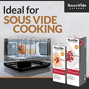 SousVide Supreme Zip Cooking Pouches, 8 x 12 inches, 1 Quart, 25 Pouches per Box