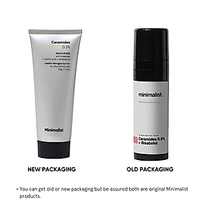 Minimalist 0.3% Ceramide Bisabolol Face Moisturizing Cream For Barrier Repair & Deep Moisturization | For Dry to Normal Skin Type | For Women & Men | 1.7 Oz / 50 gm