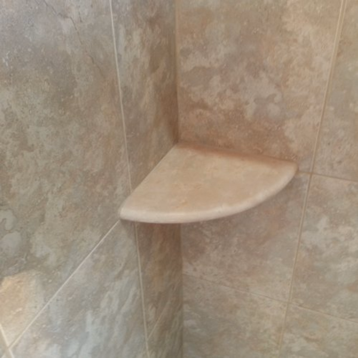 Cappiccino Marble Both Side Polished Bathroom Corner Shelf 9''x9''