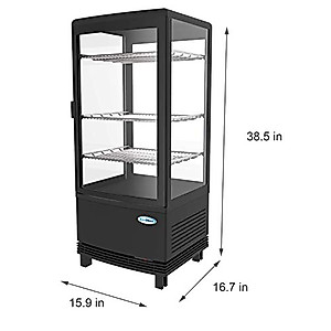KoolMore CDCU-3C-BK Display Refrigerator, Black, 3cubic feet