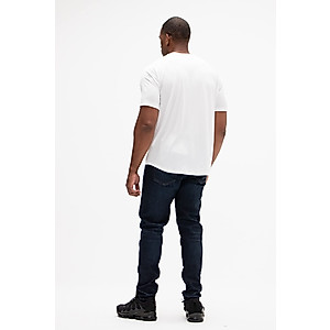 DEVOPS 5 Pack Men's UPF 50+ Sun Protection Moisture Wicking Dry-Fit Short Sleeve Workout T-Shirts (White/White/White/White/White, X-Large)