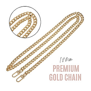 Uptown Clutch Conversion Kit with Gold Chain Wristlet Insert Wallet on Chain WOC Uptown Pouch Insert (Black)