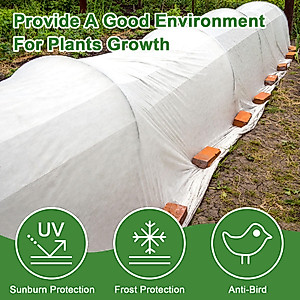 ZOZIJIU Plant Covers Freeze Protection- 0.9oz Plant Cover for Winter Freeze Rectangle Garden Floating Row Cover for Cold Protection (8X15FT)