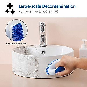 Scrub Brushes for Cleaning Shower,EXEGO Stiff Bristles Brush Cleaning Brushes for Household Use Heavy Duty Bathroom Shower Scrubbing Brush for Cleaning Shower,Bathroom,Floor,Tub,Tile,Kitchen (2 Pack)
