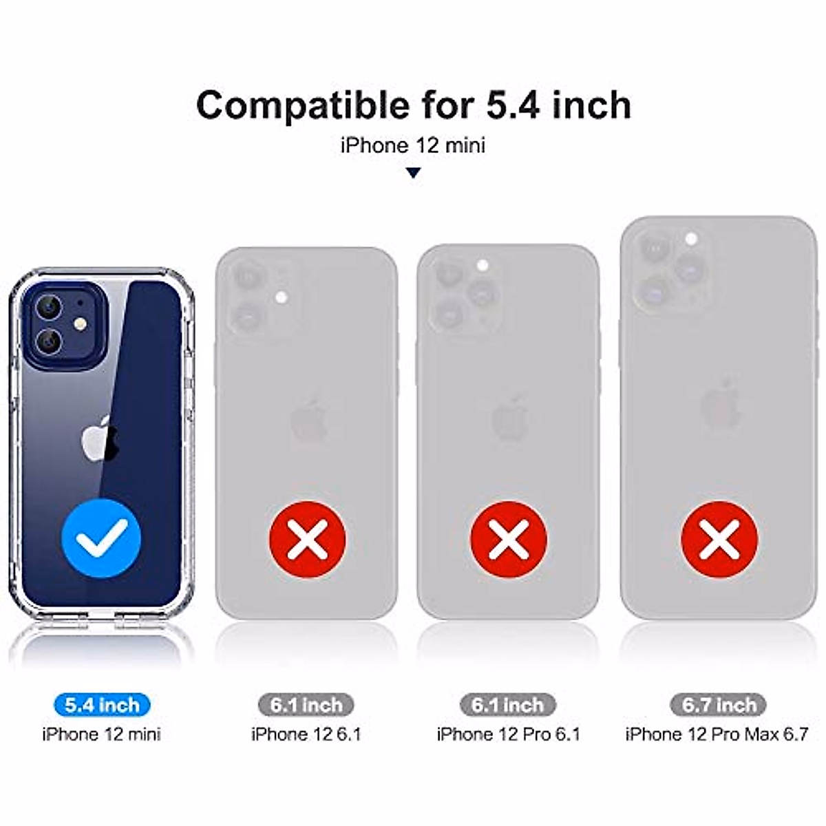 SZINTU iPhone 12 Mini Clear Case - Card Holder Slot, Slim Fit, Wireless Charging Compatible, TPU Shockproof Wallet Bumper