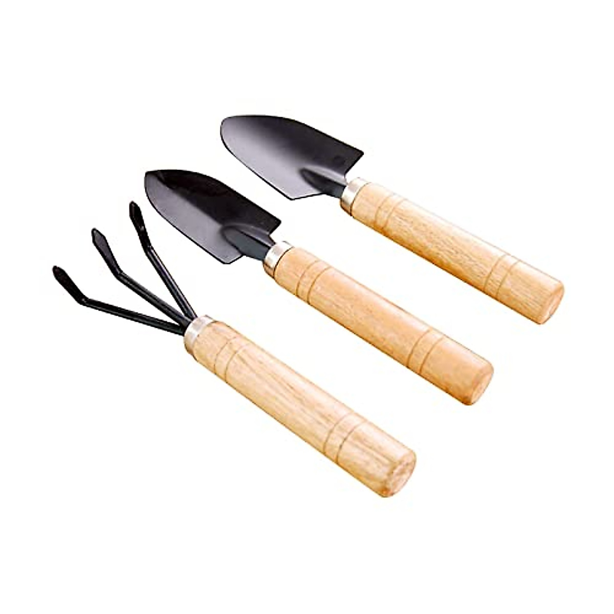 Kids Snow Shovel - Tool Set Metal Head Handle Kids 3Pcs Wood Mini Rake Tools Shovel Garden Tools & Home Improvement