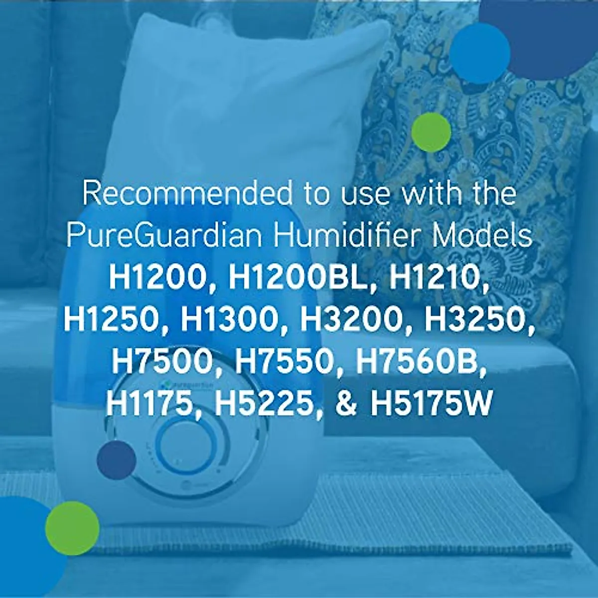 PureGuardian FLTDC20 Humidifier Demineralization Filter, Cartridge #2, 700 Hrs. Run Time, Prevents Release of Minerals Into Air, Fights White Dust, Easy Application to PureGuardian Humidifier