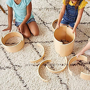 ECR4Kids Wooden Tunnels and Arches, Block Play, Natural, 10-Piece