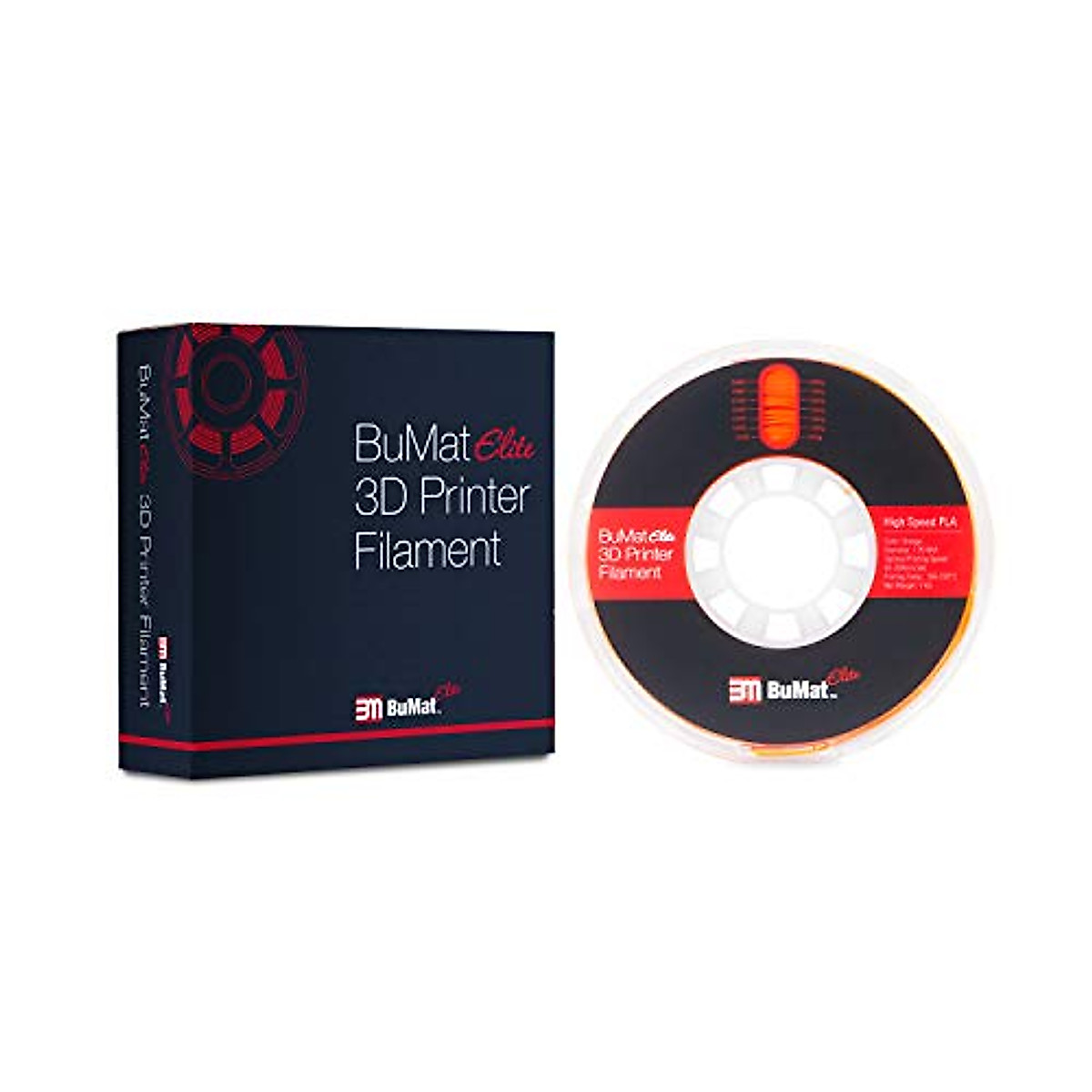 BUMAT Elite High Speed PLA 3D Printer Filament, 1.75mm (Orange), 1kg Spool (2.2lbs), Guaranteed Fresh, Dimensional Accuracy +/- 0.02mm, Tangle-Free, Fits Most FDM Printers [Risk-Free]