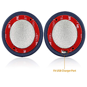 Solo 2/3 Wireless Earpads - JECOBB Replacement Ear Cushion Pads with Protein Leather and Memory Foam for Beats Solo 2.0/3.0 Wireless On Ear Headphones ONLY (Navy Blue)