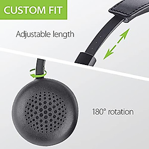 Avantree AH6B - Bluetooth 5.0 Wireless On Ear Headphones, Premium Sound, 22 Hrs Playtime, Soft Padding, Lightweight, Universal Compatible with Cell Phone, Tablet, PC, and Laptop, Black