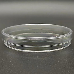 Pack of 10 Plastic Petri Dish with Lid, 90mm Diameter x 15mm Depth Plastic Petri Dish, Supplies for School Experiment Projects, Laboratory, Clear Petri Dish for Theme Party Events