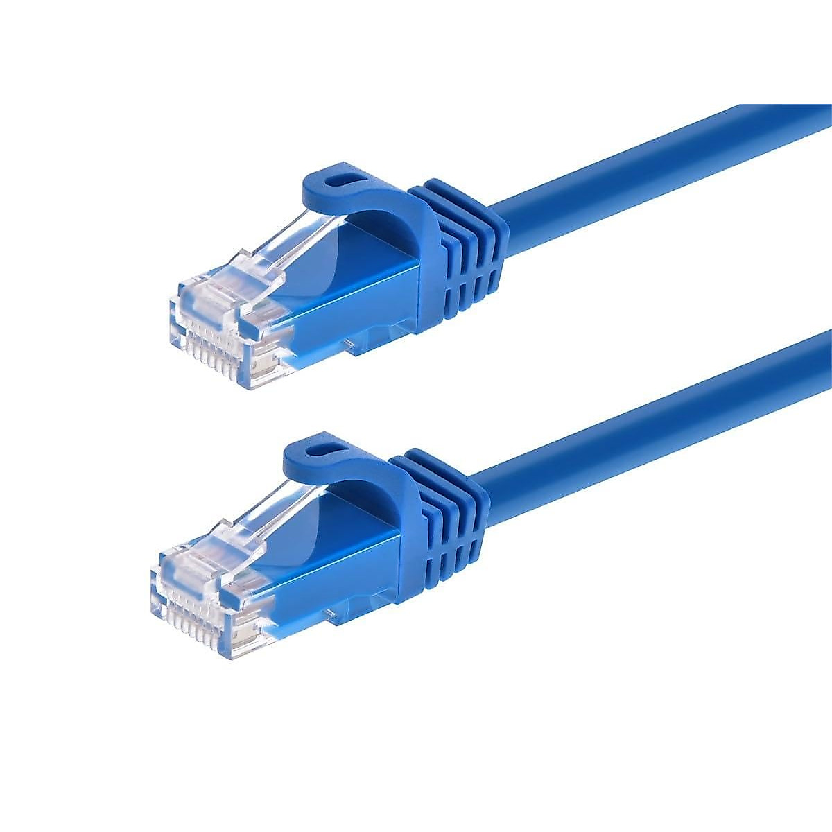 Monoprice Cat6 5ft Blue 12-Pk Patch Cable UTP 24AWG 550MHz Pure Bare Copper Snagless RJ45 Flexboot Series Ethernet Cable