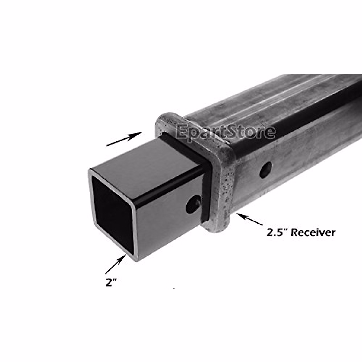 LFPartS 2.5" to 2" Metal Trailer Receiver Hitch Adapter Sleeve