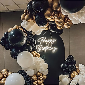 110pcs White Balloons, 12inch White Latex Balloons, Helium Quality for Birthday Anniversary Bachelorette Party Decorations (With 2 White Ribbons)