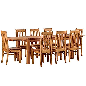 B.R.A.S.I.L.-Möbel TableChamp Dining Table Rio 63 x 31.5 Honey Solid Wood Pine Oiled Farmhouse Extension Extendable Optional