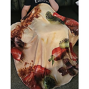 3D Printed Cake Style Funny Food Designed Throw Soft Blanket (2)