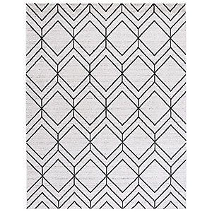 SAFAVIEH Adirondack Collection 9' x 12' Ivory/Black ADR241A Modern Geometric Non-Shedding Living Room Dining Bedroom Area Rug
