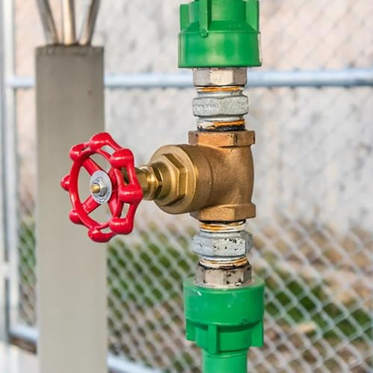 Jaczora 4PCS Red Outdoor Faucet Wheel Handle, Cast Steel Faucet Round Wheel Handle Rustproof Valve Replacement Parts for Garden Spigot