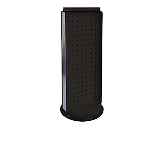 Azar Displays, 700508-BLK, Rotating Pegboard Display, Revolving Jewelry Organizer Stand, Retail Display for Accessories, Trade Show Booth Stand, Craft Shows, Counter Peg Board, Black, 8" x 20"