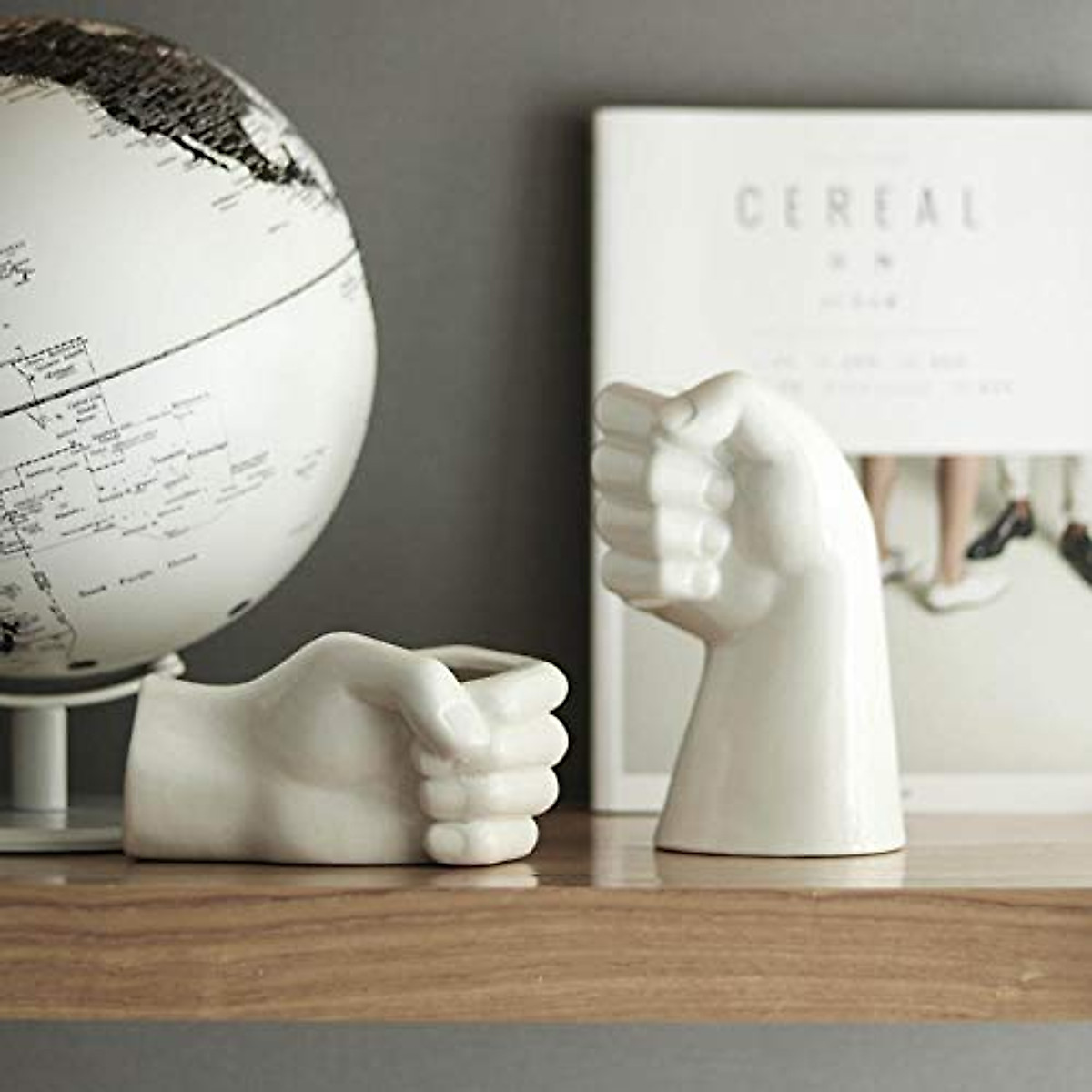 Statue Ceramic Vase Fisting Vase White Ceramic Flower Pot Flower Arrangement Home Living Room Modern Decorative-A_As_Shown