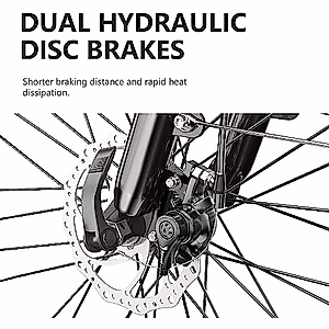 Asomtom 350W Aluminum Alloy Electric City Cruiser Bike, 26" x 3.0" Tires, Removable Battery, 40-Mile Range, 20+ MPH Speed, Shimano 7-Speed, UL Certified