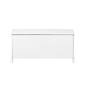 Knocbel Entry Wicker Storage Bench Wood Entryway Hallway Bedroom Bench Cabinet with 3 Drawers and 3 Woven Baskets, Fully Assembled, 19.5" H x 41.9" L x 15.2" W (White)