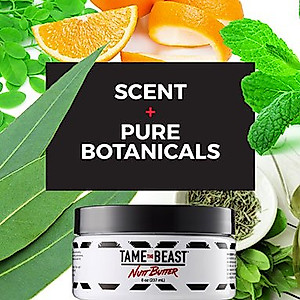 Nutt Butter Mens Lotion for Balls Butt Back Body - 89mL 3-oz Travel Size - Essential Oils Tingle of Eucalyptus Aloe Cocoa Vitamin E - Anti-Chafing Anti-Aging Anti-Sagging Cream by Tame the Beast