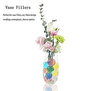 Jangostor Large Water Gel Beads 11 Ounces (300pcs) Gaint Water Jelly Pearls Rainbow Mix for Kids Sensory Playing, Wedding Home Decoration,Plants Vase Filler