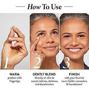 LAURA GELLER NEW YORK Cancel-n-Conceal Skin Perfector Brightening Dark Circle Concealer and Color Corrector, Light/Medium