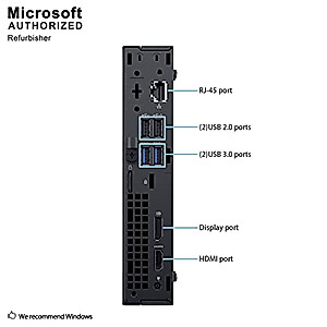 Dell OP3060MFFXKF5K OptiPlex 3060 XKF5K Micro PC with Intel Core i5-8500T 2.1 GHz Hexa-core, 8GB RAM, 256GB SSD, Windows 10 Pro 64-bit (Renewed)