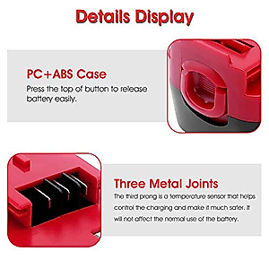 Enermall 2 Pack 3.6Ah Ni-Mh Replacement Battery HPB18 Compatible with Black and Decker 18V Battery HPB18-OPE 244760-00 A1718 FS18FL FSB18 Firestorm Cordless Power Tools