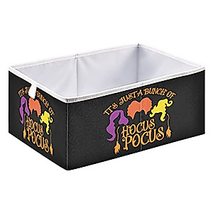 Witches' Cauldron Halloween Storage Basket Storage Bin Rectangular Collapsible Toy Boxs Cute Bin Organizer for Home Office Dorm Shelf