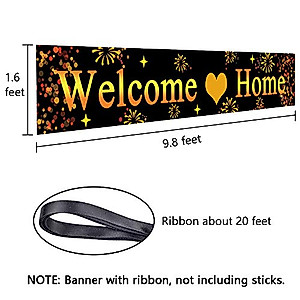 Ushinemi Large Welcome Home Banner, Welcome Back Home Decorations Sign