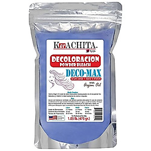 Professional Lightener for Hair Highlights, Bleaching, Highlighting, Balayage Kerachita Powder Bleach Blue Deco-Max, Decoloracion Azul en Polvo 1.10 Lb (500gr) Made in USA