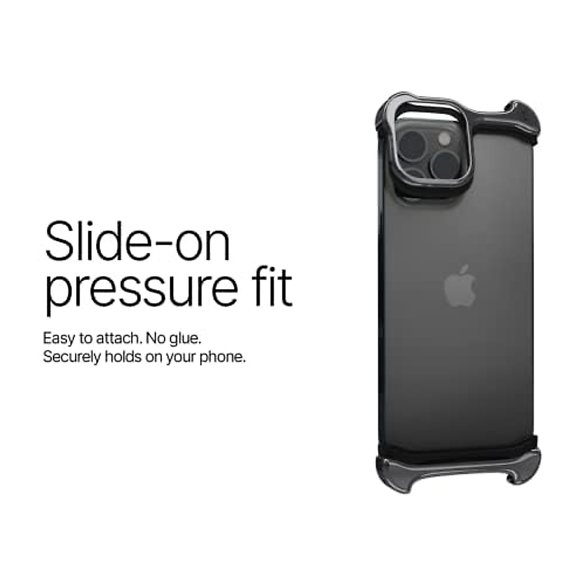 Arc Pulse Designed for iPhone 14 Pro Phone Case (2023), Sleek Minimalist Protective Shock Absorption Aerospace Grade Aluminum Shells + Elastomer Inlays Easy Fit 6.12 inch (Aluminum Matte Black)