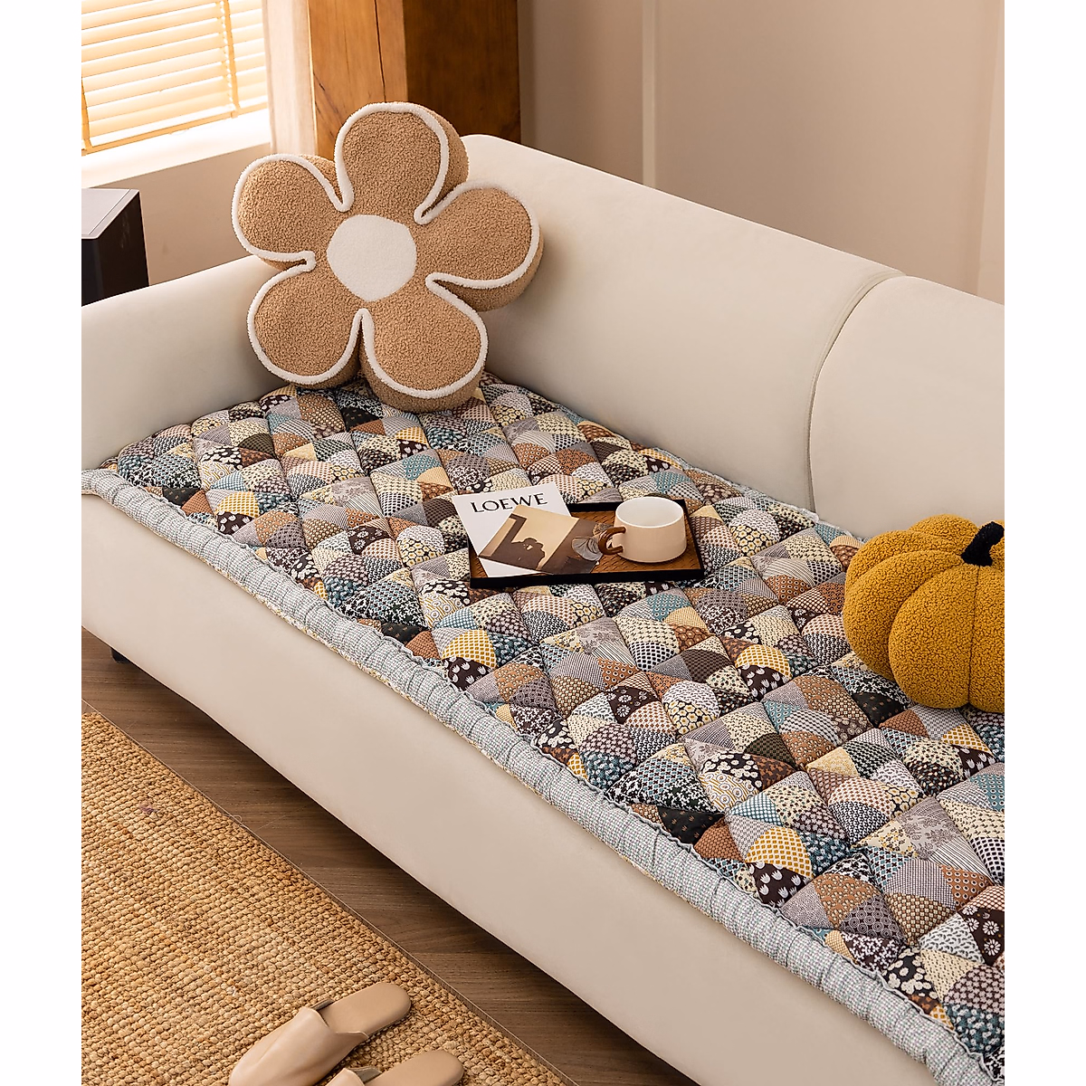 HOMEREFROM Pet Mat Bed Couch Cover for Dog, Washable Dog Couch Cover Protector, Non Slip Pet Couch Covers for Sofa (27.55 * 59.05, Grey)