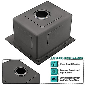 21 Black Bar Sink Drop In Kitchen Sink - iAnomla 21 x 20 inch Workstation Drop-in Topmount Black Stainless Steel Bar Prep RV Sink 16 Gauge Matte Black Stainless Steel Kitchen Sink with Cutting Board