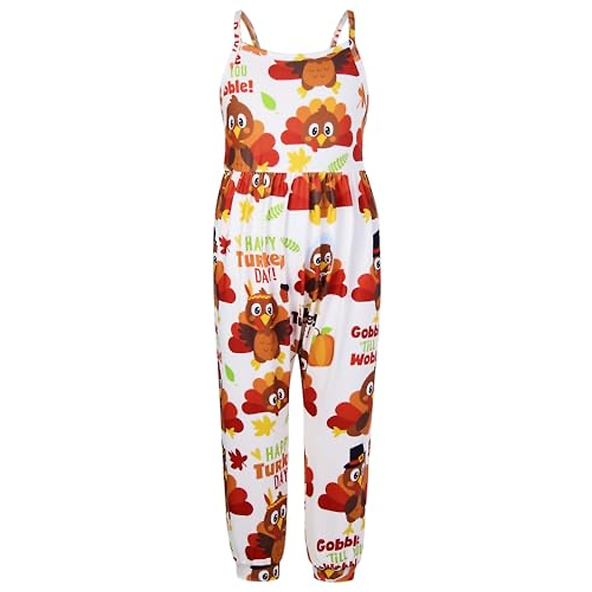 Yousie Girl thanksgiving Outfit Fall Clothes Jumpsuit Romper Size 7 8