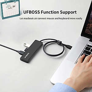 UFBOSS 4 Port USB 3.0 Hub, USB Hub for Laptop USB 3.0 Splitter with 1 Ft Long Cable