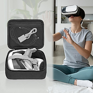 Soft Carrying Case Compatible with Oculus Meta Quest 3S/Quest 3/Quest 2 Official Original, Storage Case for Meta Quest 3/3S Headset Fits for Travel, Home, Outdoor(Not Compatible with Elite Strap)