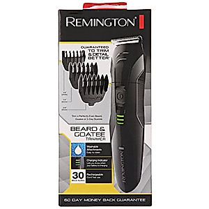 Remington PG6015A Rechargeable Stubble and Beard Trimmer, Black