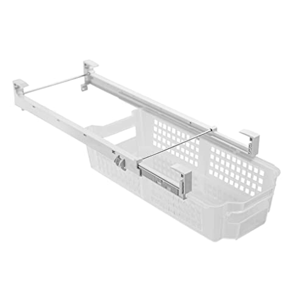 Smart Design Adjustable Sliding Drawer for Fridge Storage – Medium, Holds up to 15 lbs. – Extendable Fridge Drawer Organizer for Easy Organization and Storage – Made with BPA-Free Plastic