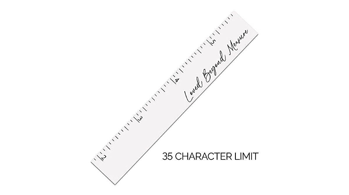 Headwaters Studio Wooden Growth Chart for Kids Personalized Height Ruler