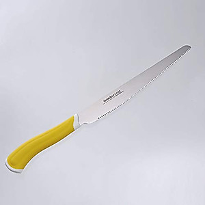 Suncraft HE-2101 Bread Knife, Smooth, Bread Cutter, Cuts Freshly Baked and Hard Breads, Loved by Professionals, Made in Japan